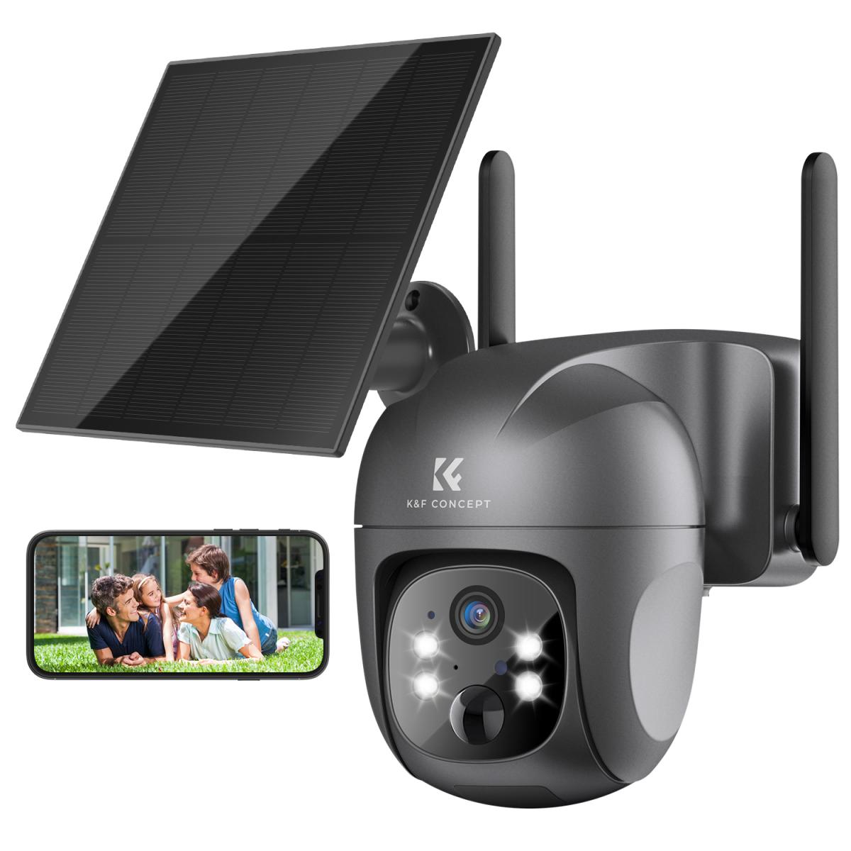 K F 4G Camera Outdoor with SIM Card 2K 4MP No WiFi Solar Powered Wireless 360 PTZ SYNTEXSHOP.DE